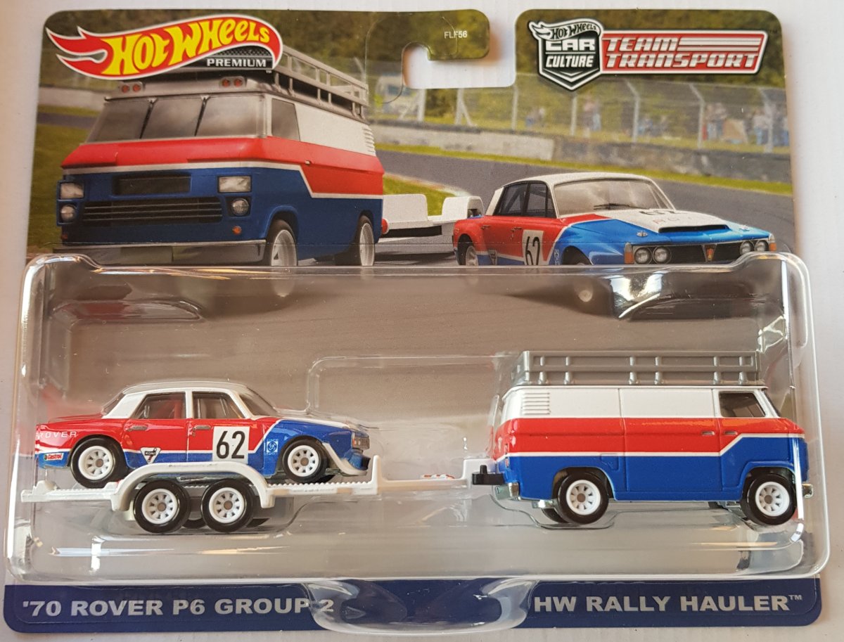 Hot Wheels - #55 1970 Rover P6 Group 2 and HW Rally Hauler